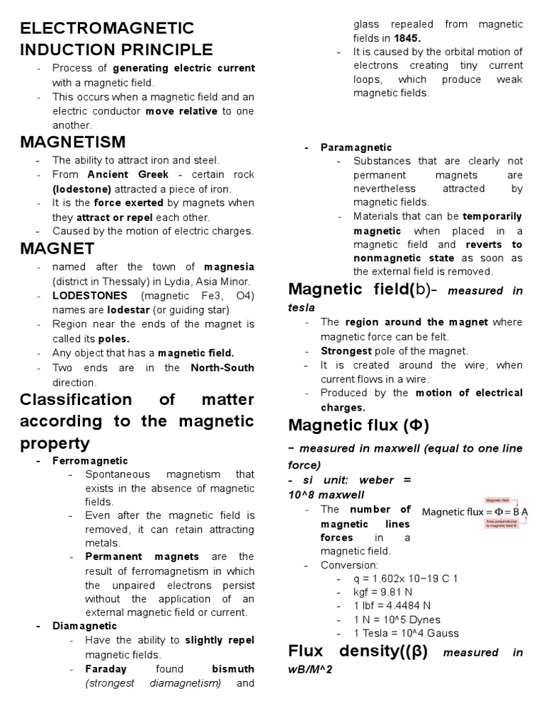 Electromagnetic Induction Basics | PDF | Electromagnetic Induction | Inductance