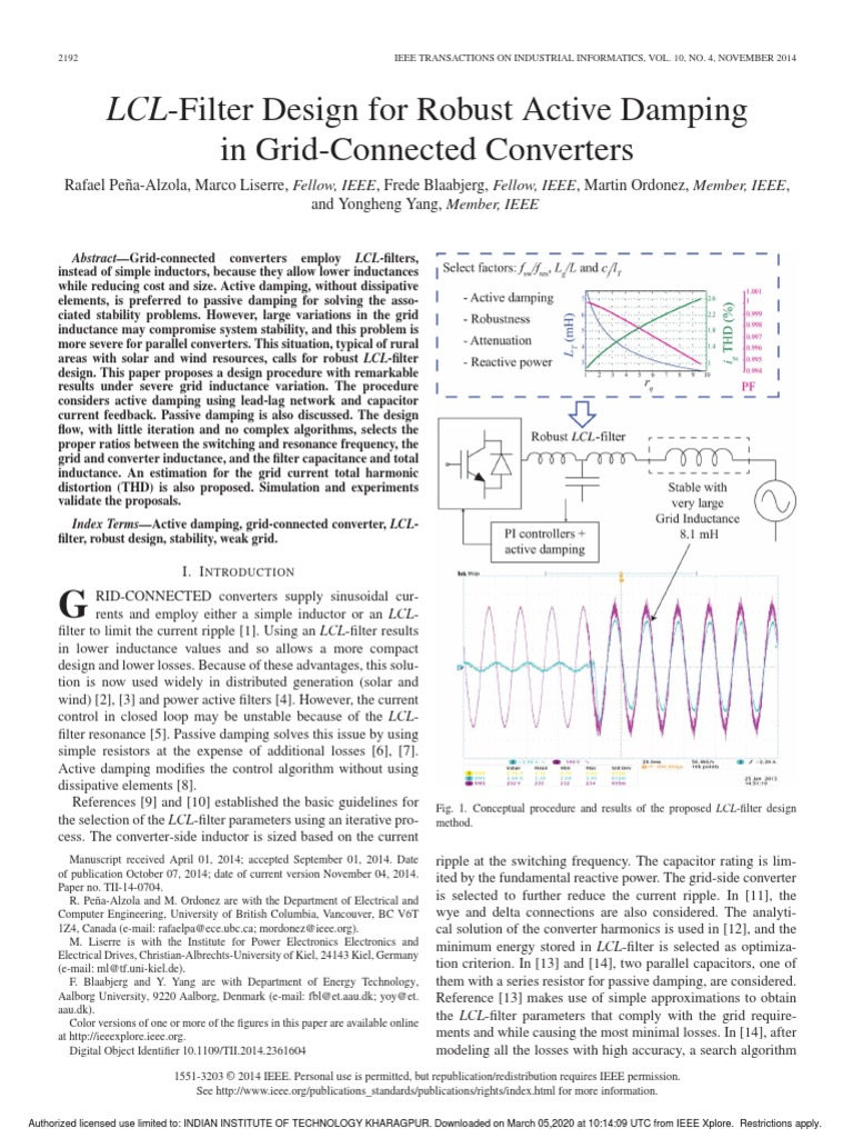 LCL-Filter Design For Robust Active Damping | PDF | Electronic Filter | Resonance