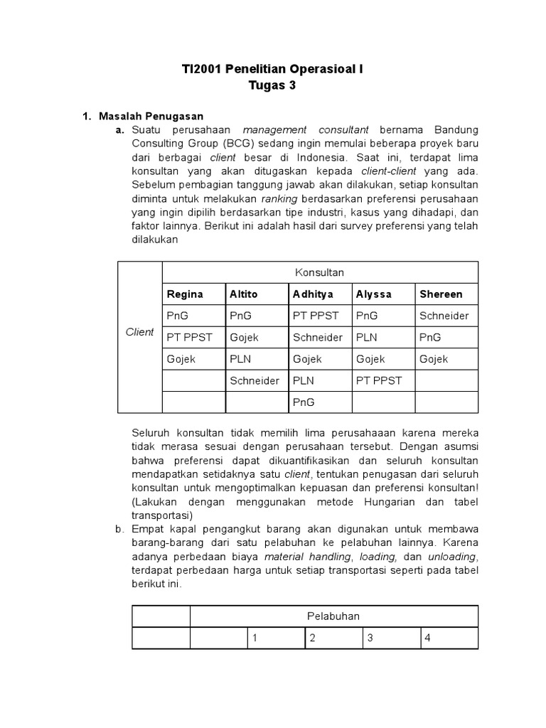 Tugas 6 Revised Penelitian Operasional I - 1 | PDF