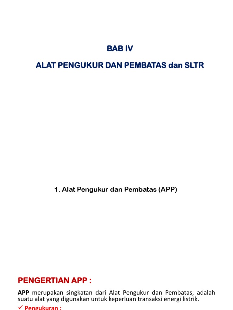 Bab Iv Alat Pengukur Dan Pembatas Dan SLTR | PDF | Komputer