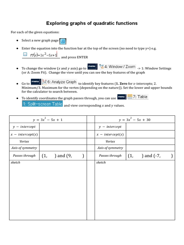 Exploring Graphs With The GDC | PDF | Applied Mathematics ...