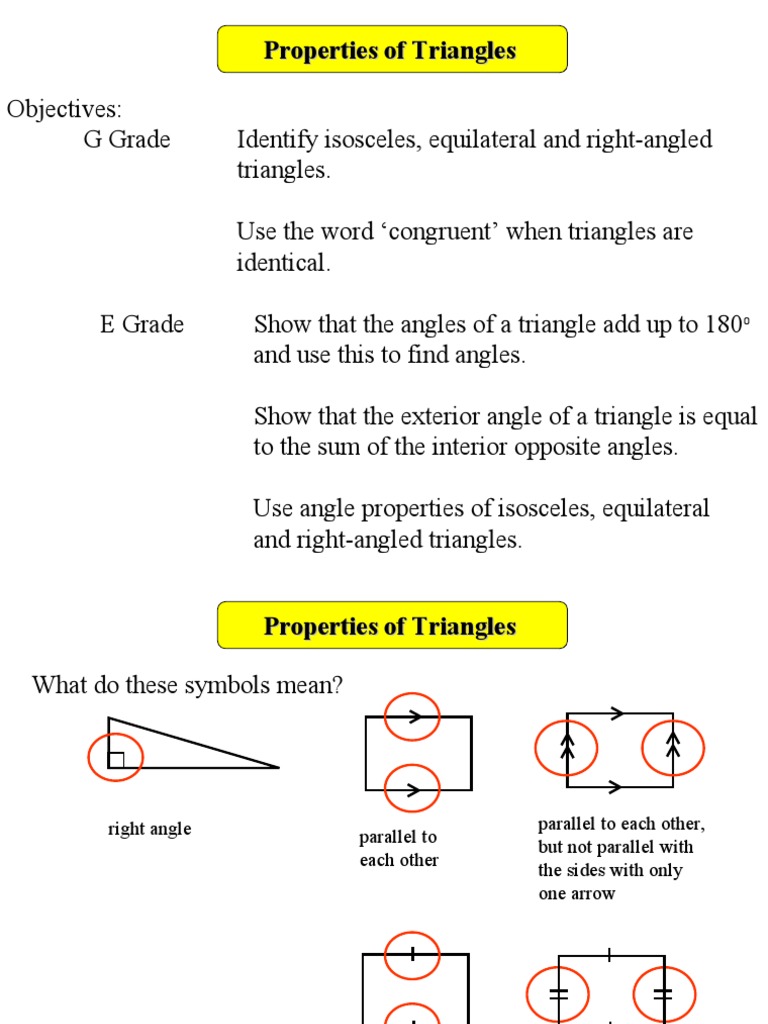 Triangle Properties 1 | PDF | Triangle | Euclidean Geometry