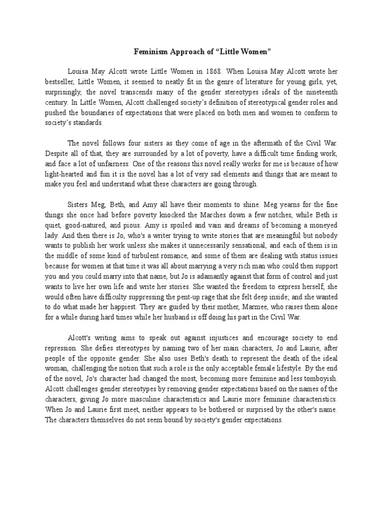 Feminism Approach of "Little Women" | PDF