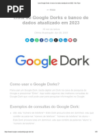 Lista Completa Google Dorks | PDF