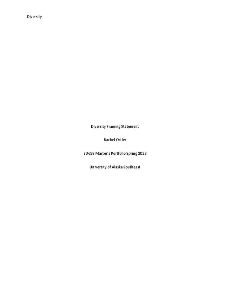 Goal 2 Diversity Framing Statement Pdf Teachers Phonics