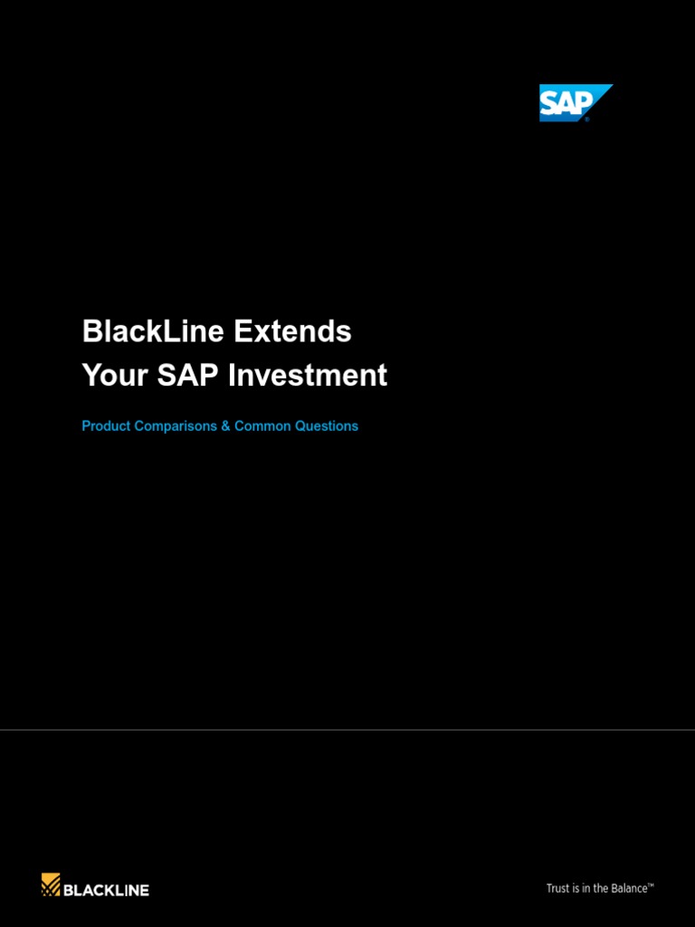 BlackLine Extends Your SAP Investment | PDF | Computers
