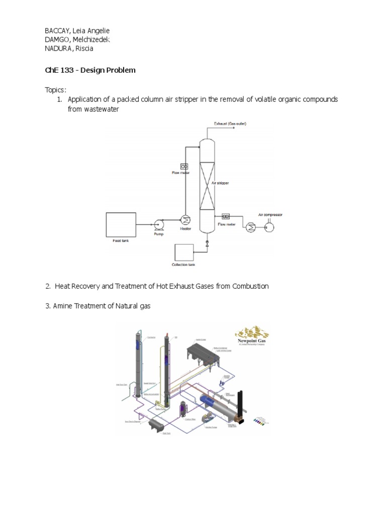 ChE 133 - Design Problem | PDF | Home & Garden | Technology & Engineering