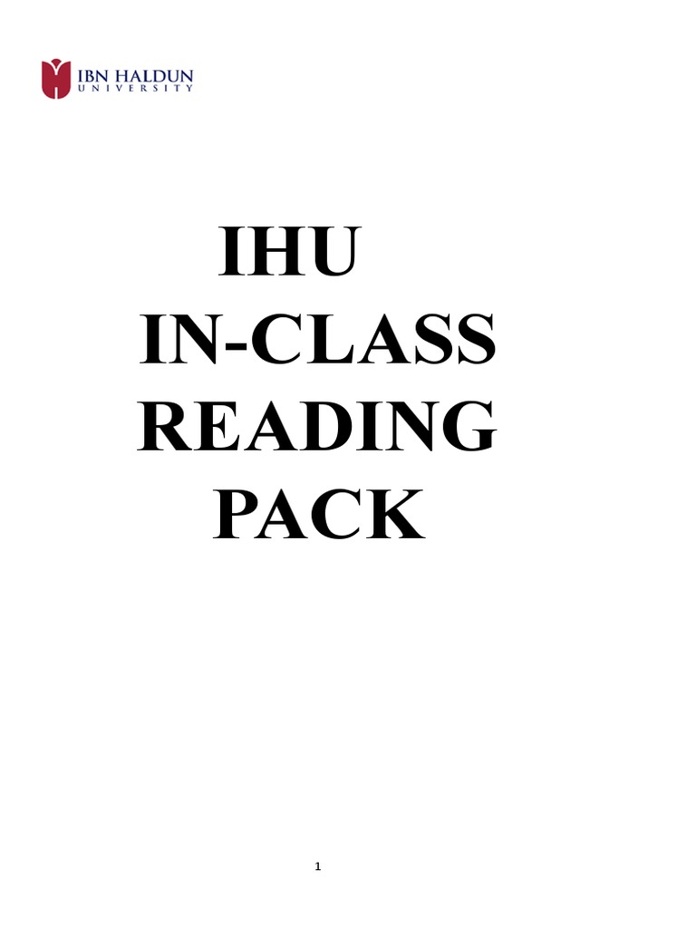 IHU IN-CLASS READING Inter | PDF | Social Entrepreneurship ...