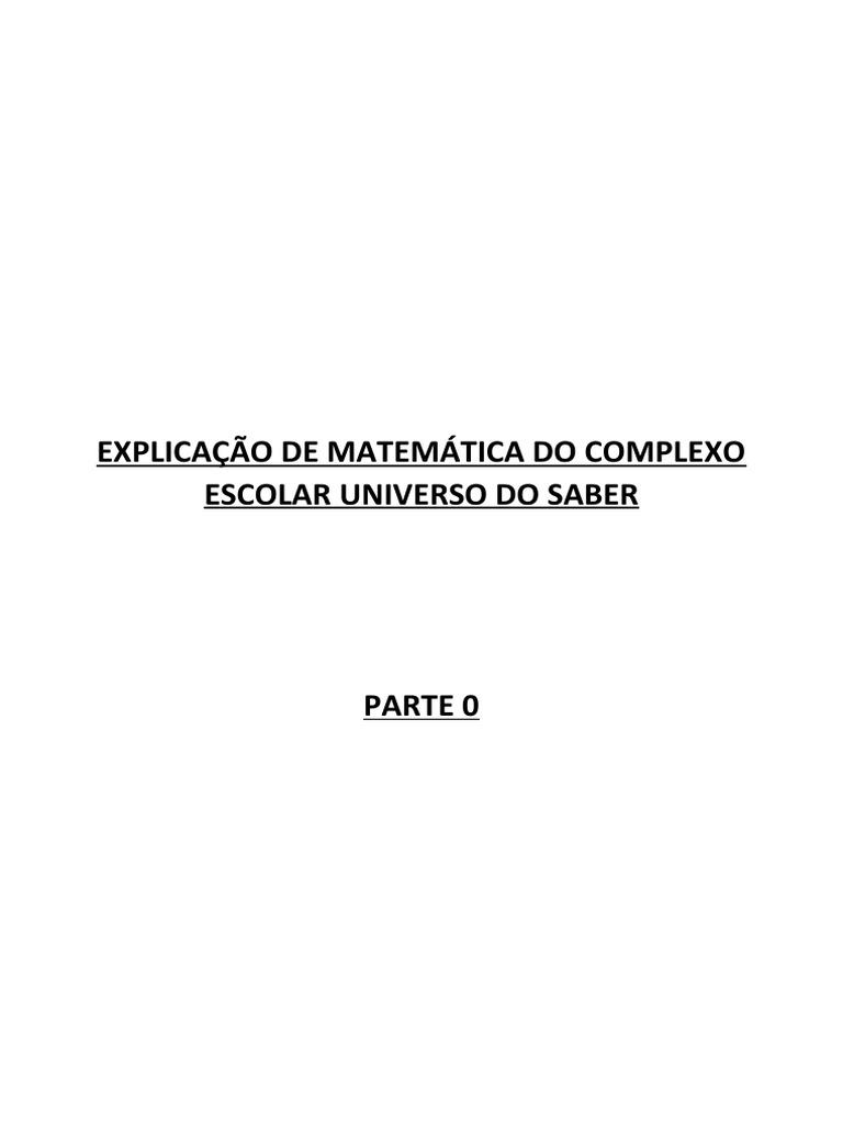 Explicação de Matemática | PDF | Números | Algoritmos