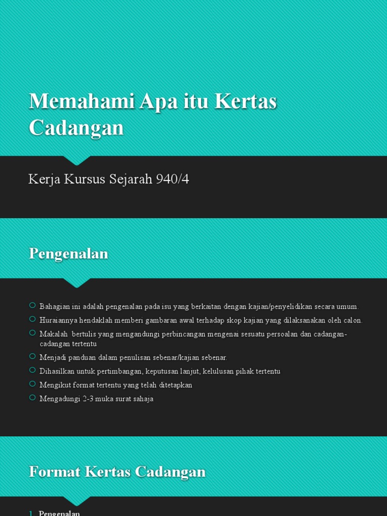 Siri 1 Memahami Apa Itu Kertas Cadangan | PDF Siri 1 Memahami Apa Itu Kertas Cadangan | PDF