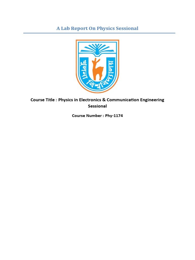 A Lab Report On Physics Sessional Final | PDF