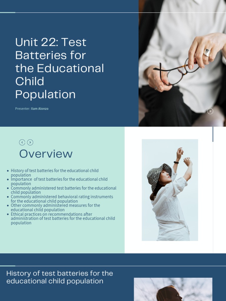 Unit 22: Test Batteries For The Educational Child Population | PDF ...
