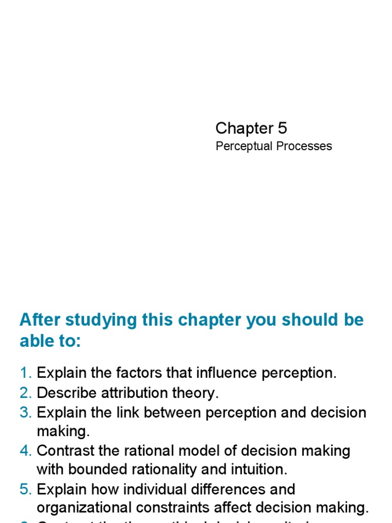 Perceptual Processes | PDF | Decision Making | Perception