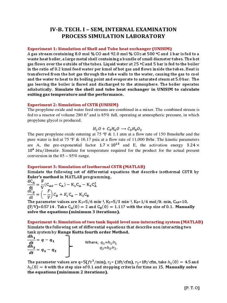 SLab 2022 Internal QP | Download Free PDF | Water | Gases