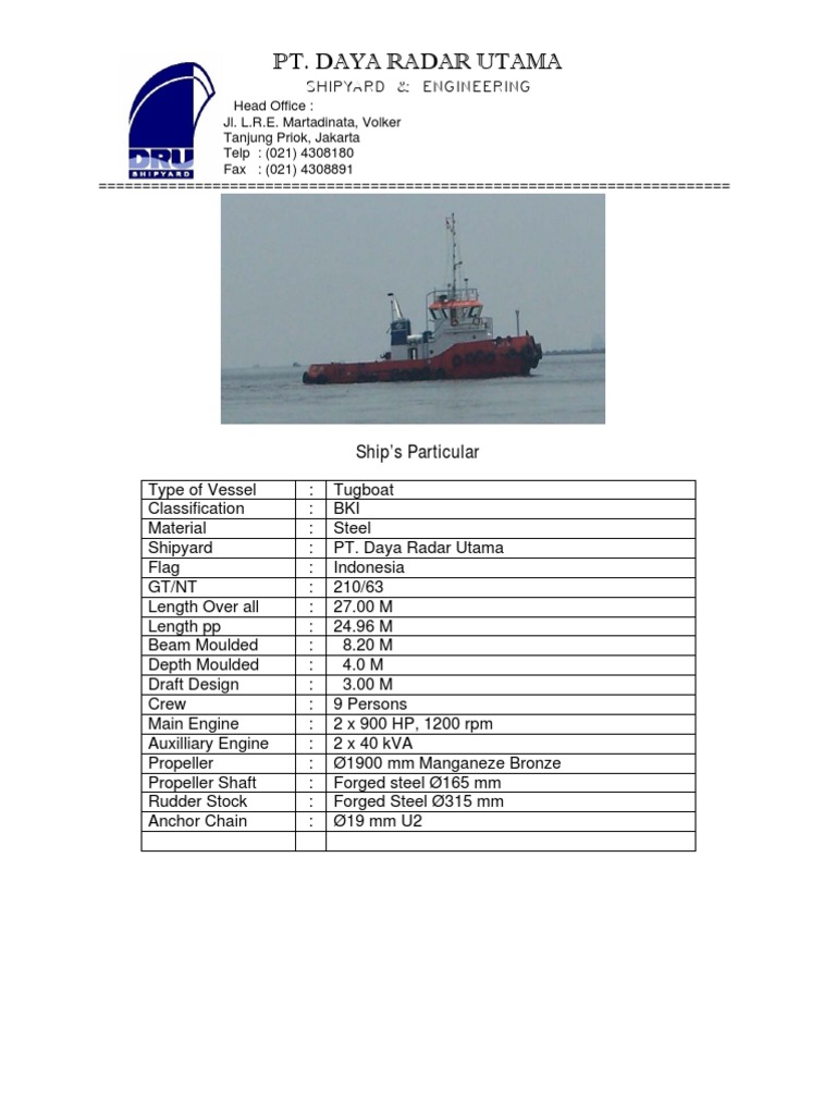 Spesifikasi Kapal Tongkang 300 Feet Homecare24
