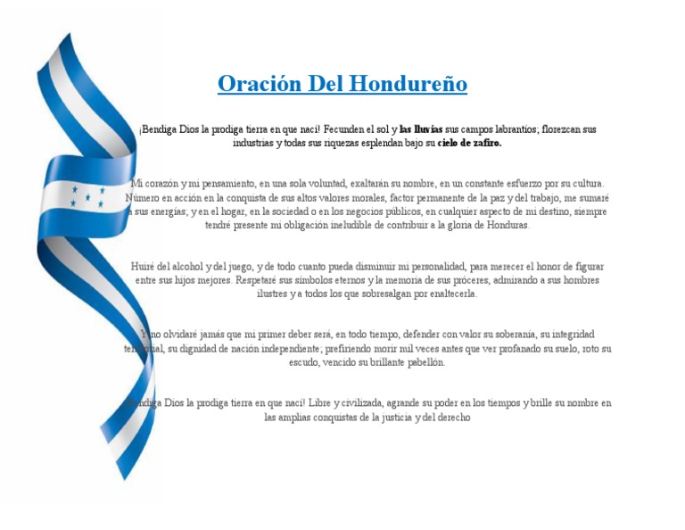 Oración Del Hondureño | PDF