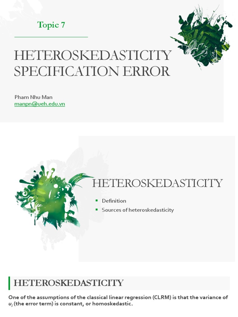 Lecture 7 Heteroskedasticity | PDF | Errors And Residuals | Ordinary Least Squares
