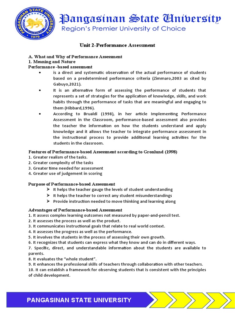 Unit 2 - Handouts ASSESSMENT OF LEARNING 2 | Download Free PDF | Educational Assessment | Rubric ...