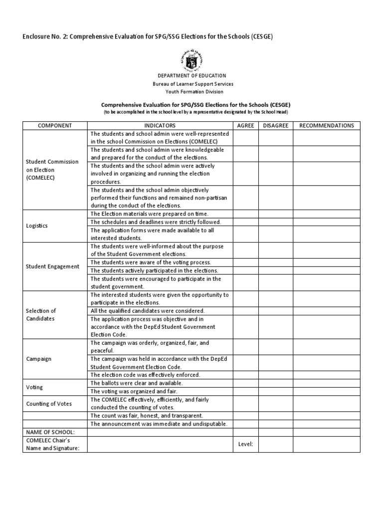 SSG SPG Election Forms | PDF | Voting | Elections