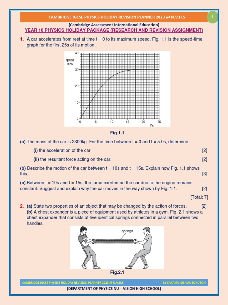 Year 10 Physics Holiday Pack | PDF | Thermocouple | Temperature
