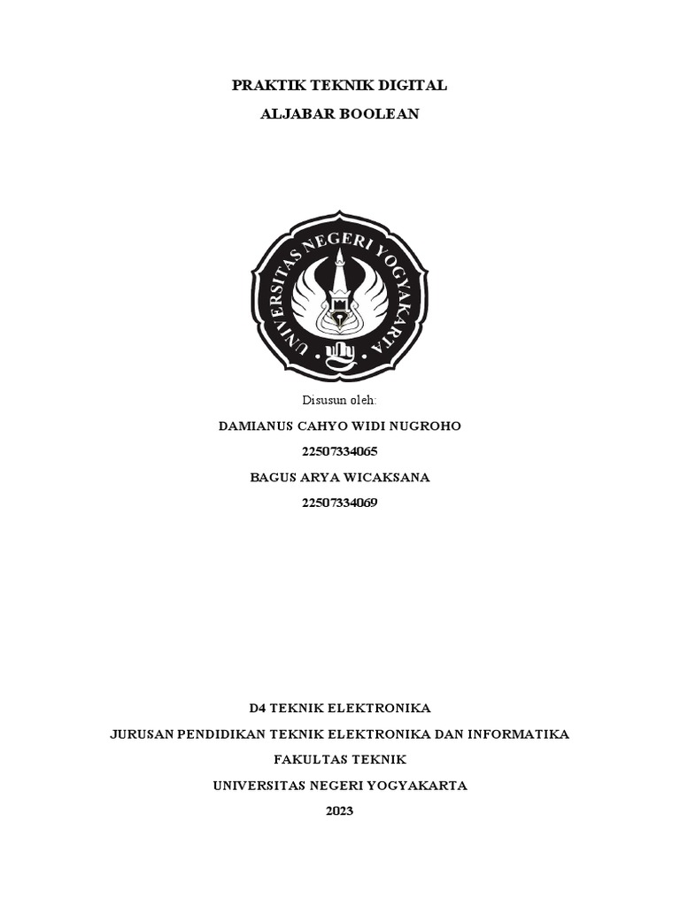 Praktikum Aljabar Boolean Digital | PDF