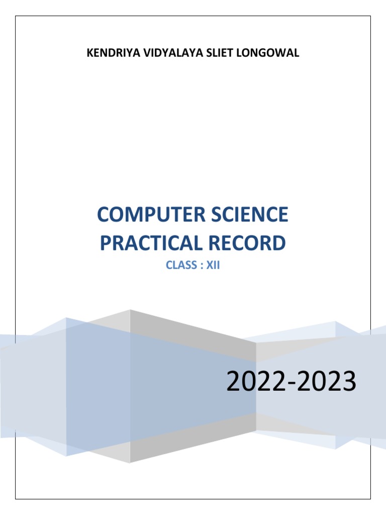 XII CS - Term1 - Practical - Solution | PDF | String (Computer Science) | Computer File