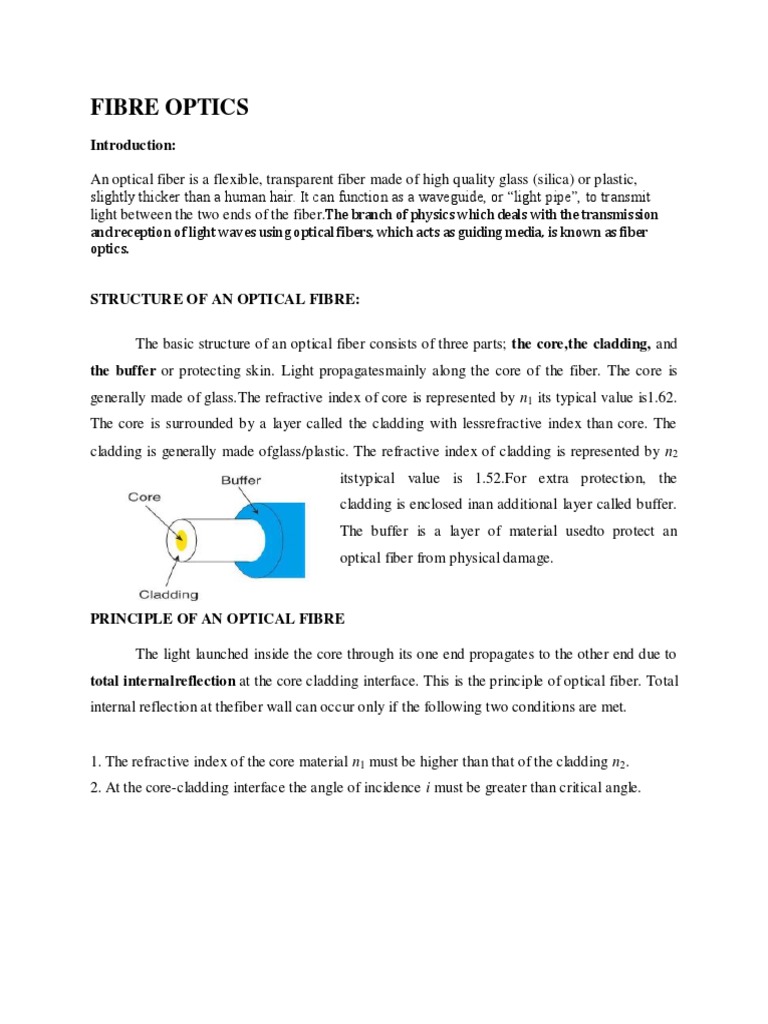 Understanding Optical Fiber Principles | PDF | Optical Fiber | Optics