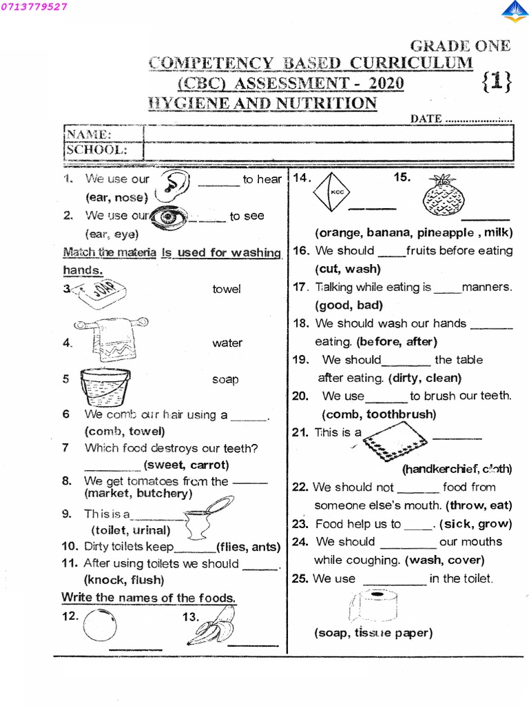 Hygiene Grade 1 | PDF | Hygiene | Sanitation