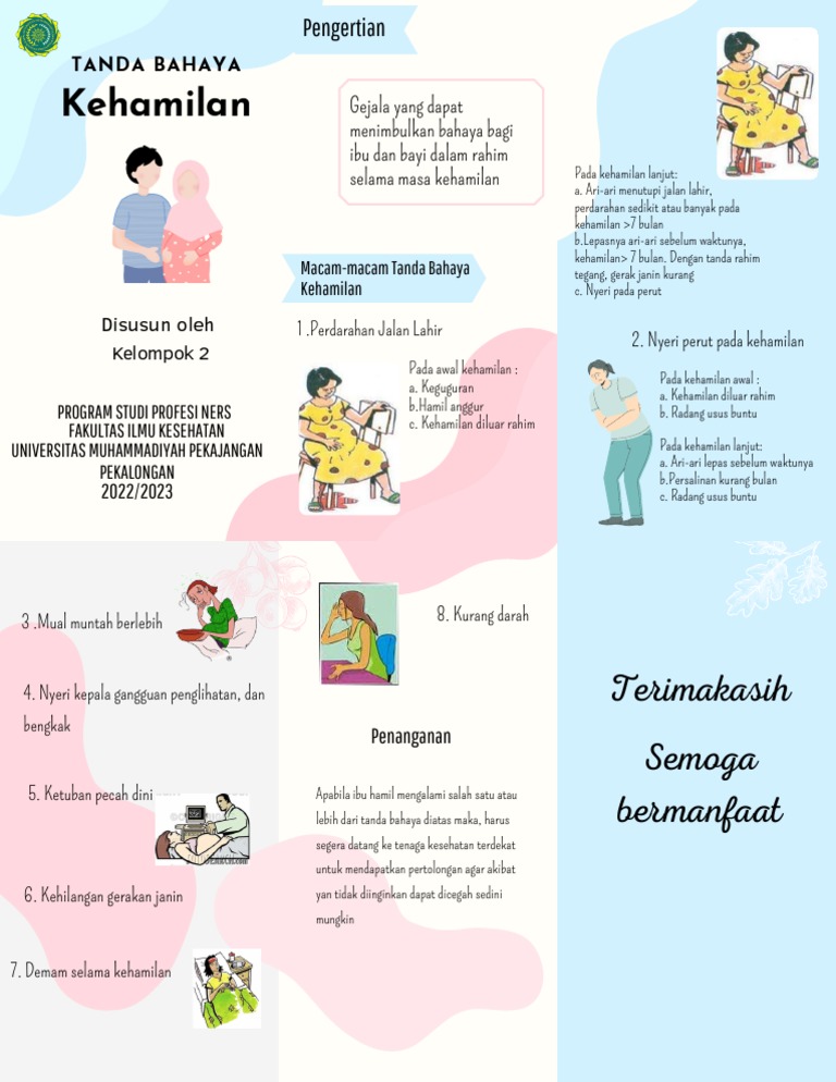 Leaflet Tanda Bahaya Kehamilan | PDF