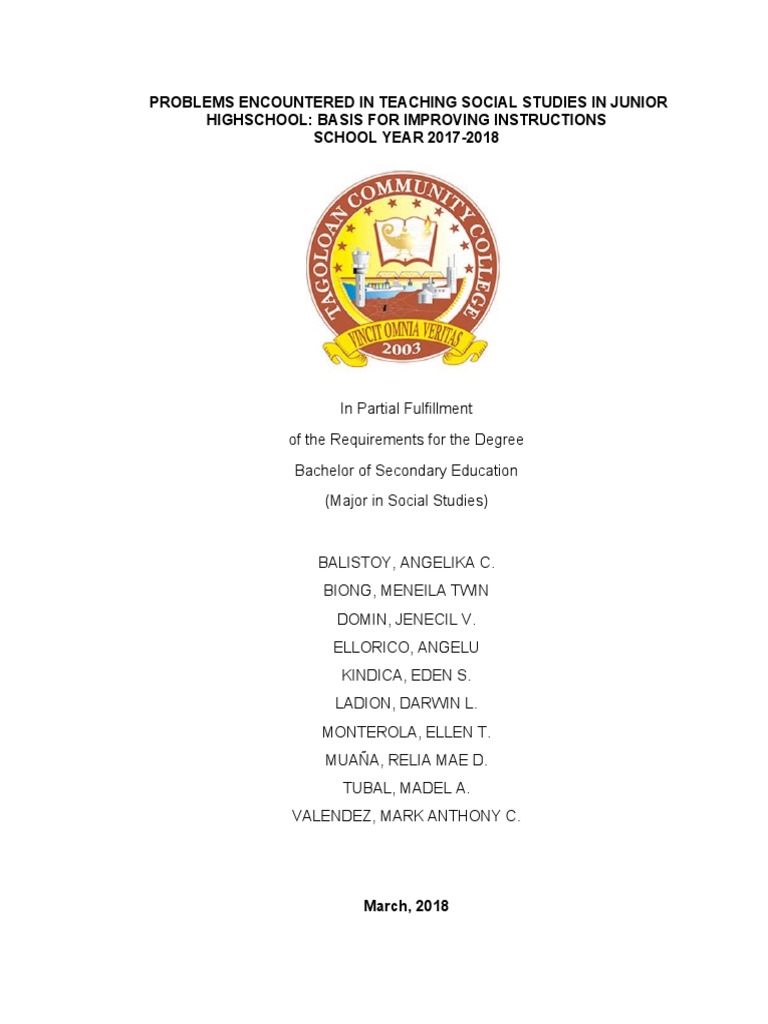 Thesis Final Edited | PDF | Teachers | Classroom Management