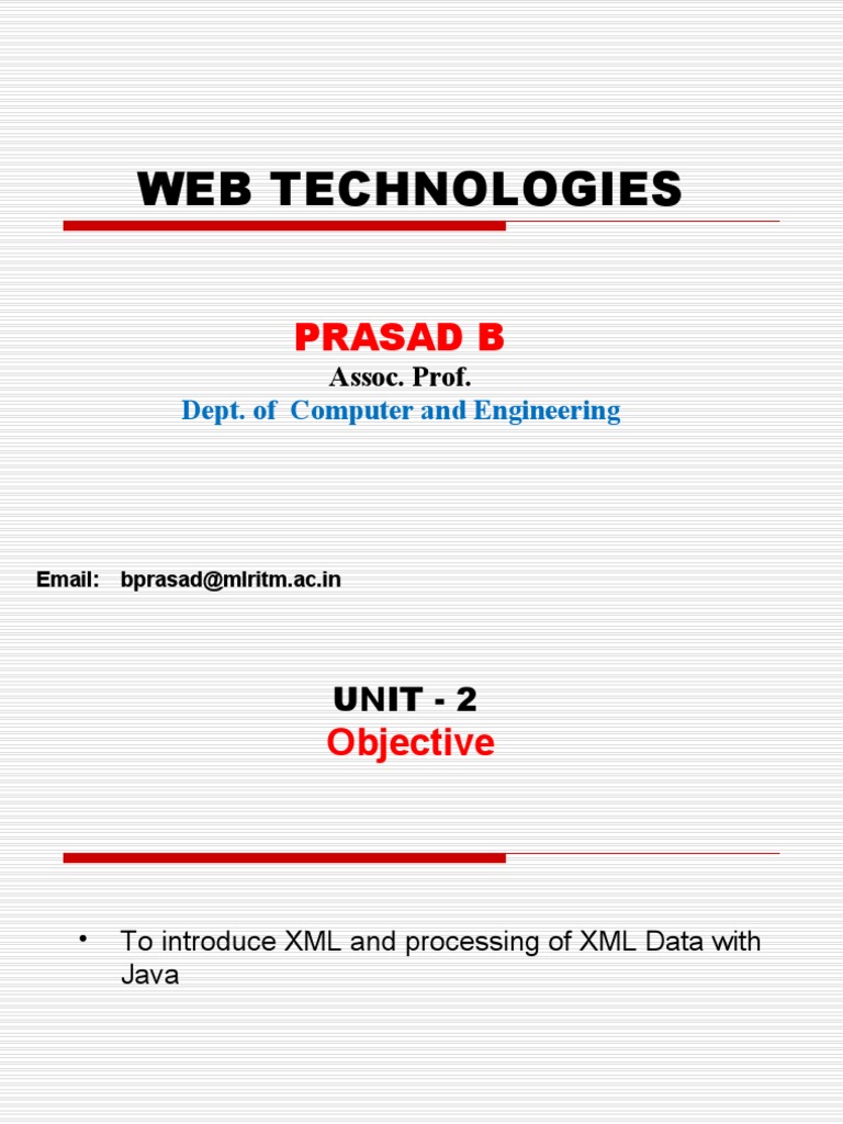 UNIT 2 - XML Complete WT | PDF | Xml Schema | Xml