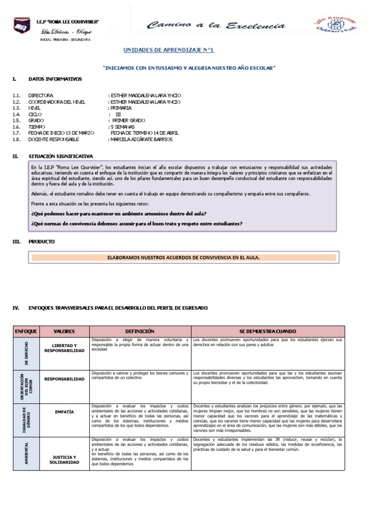 Unidades de Aprendizaje para Primer Grado | PDF | Comunicación ...