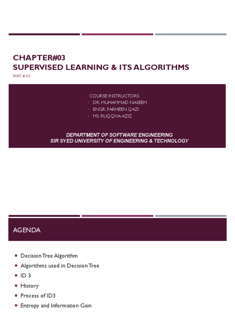 Chapter#03 Supervised Learning and Its Algorithms - III | PDF | Machine Learning | Teaching ...