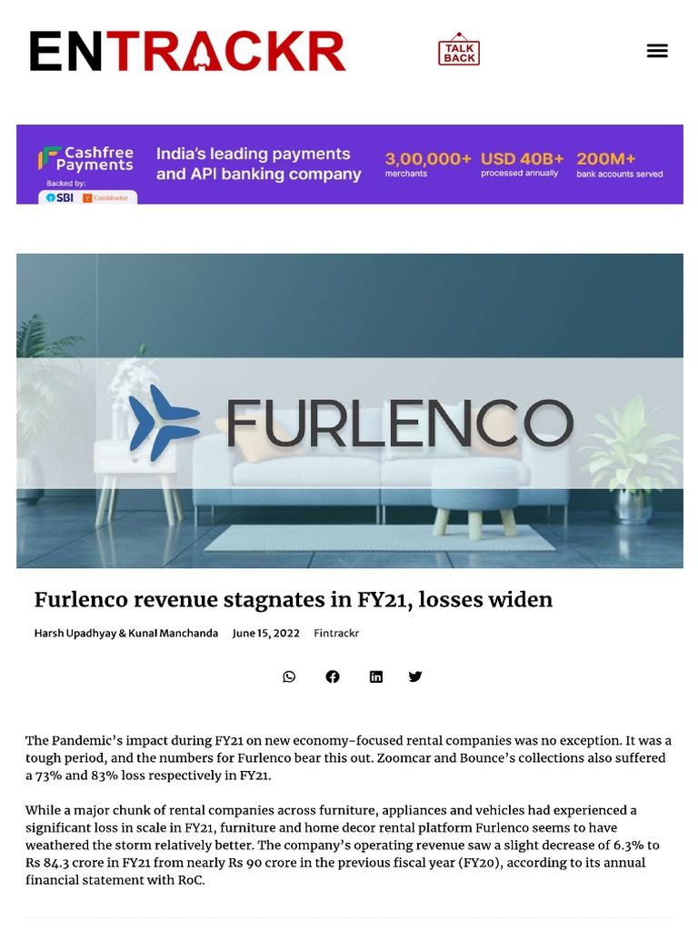 Furlenco Revenue | PDF