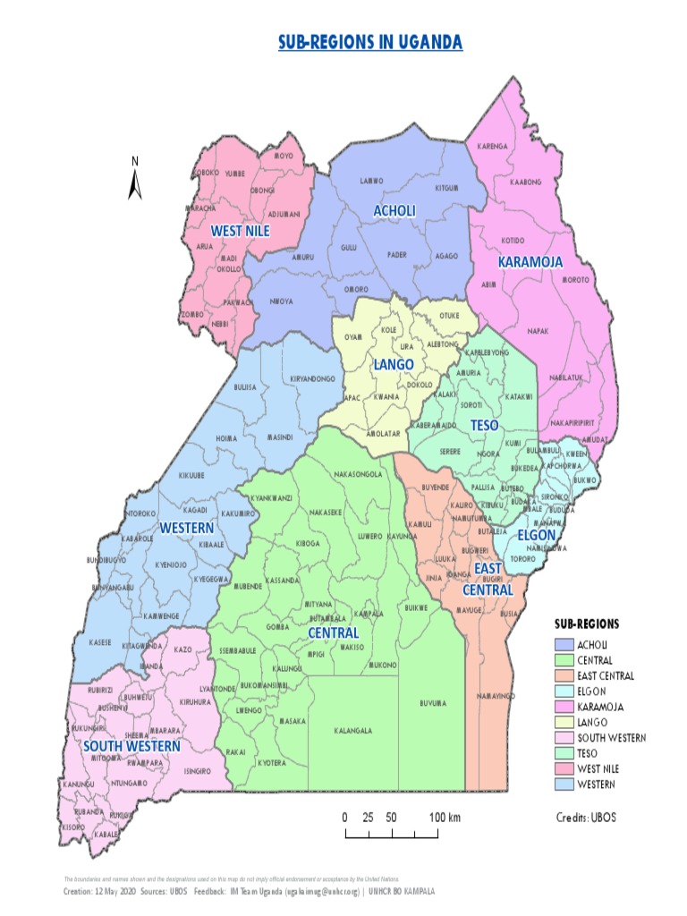 Sub-Regions in Uganda: West Nile Acholi Karamoja | PDF | Africa | Uganda