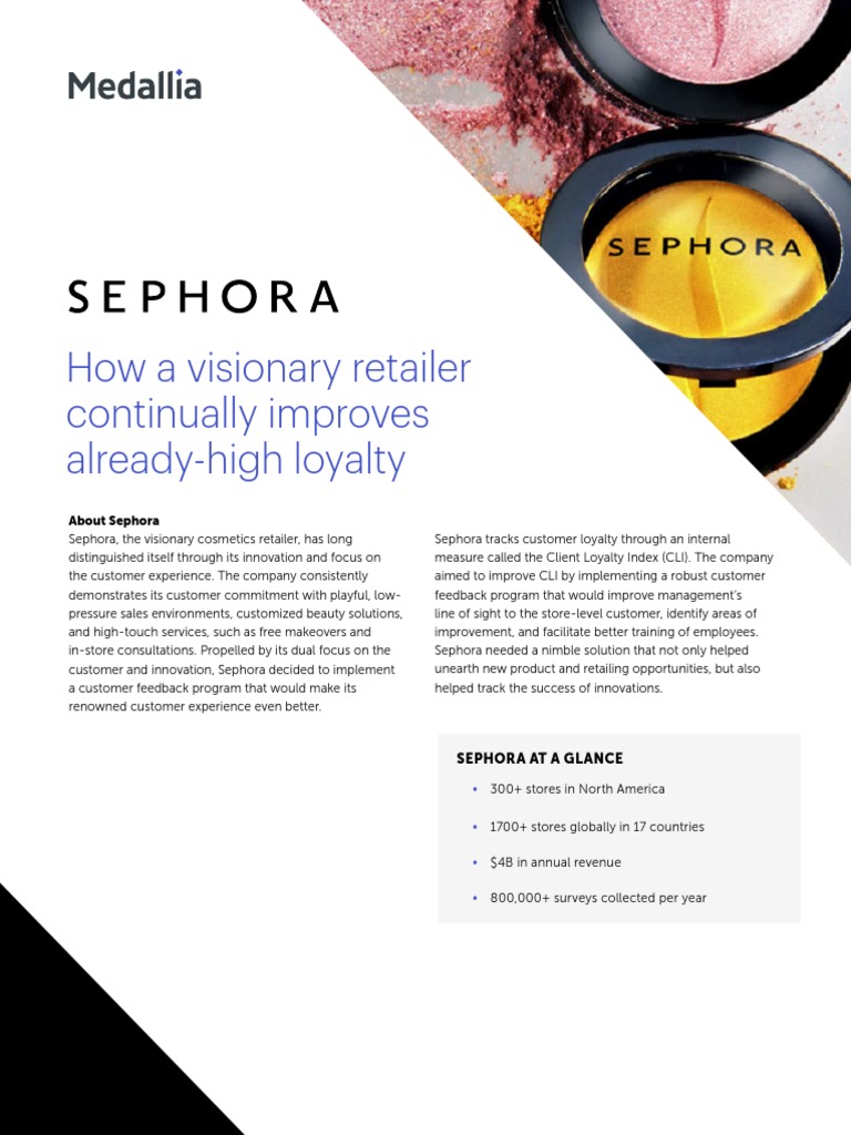 Medallia Sephora Case Study | PDF | Customer Experience | Retail
