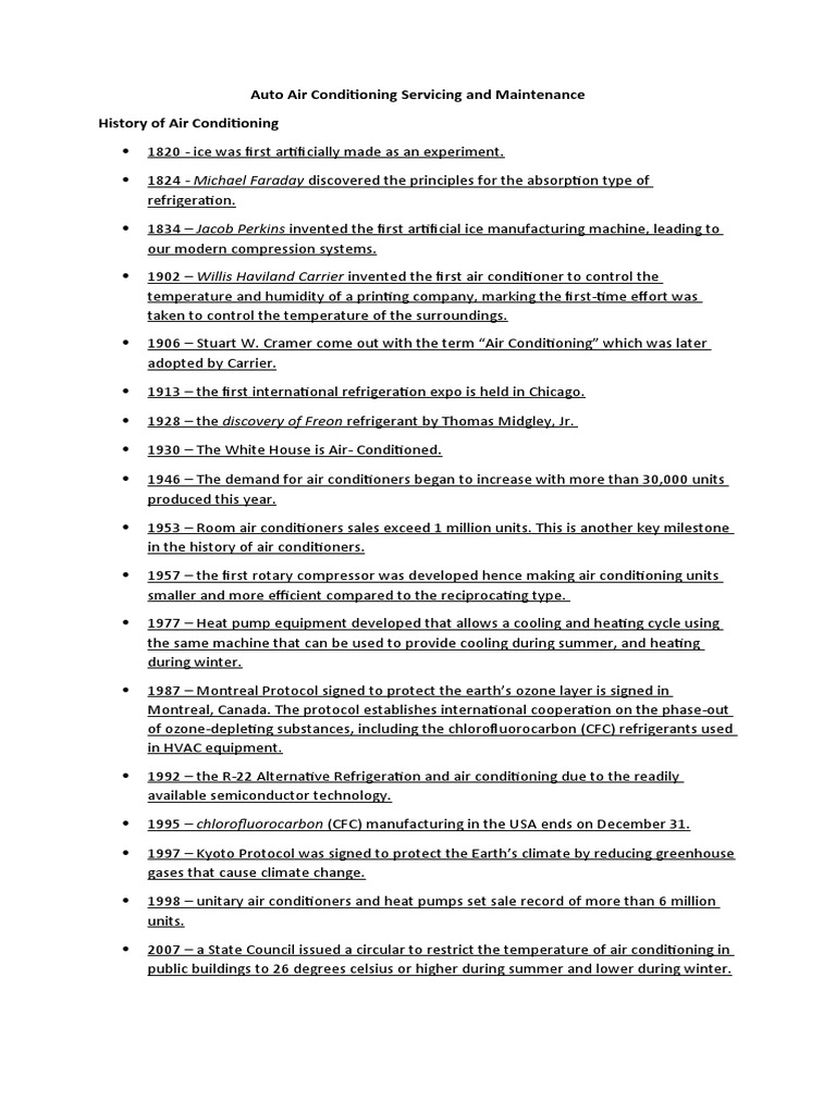 Auto Air Conditioning Servicing and Maintenance Module | PDF | Air ...