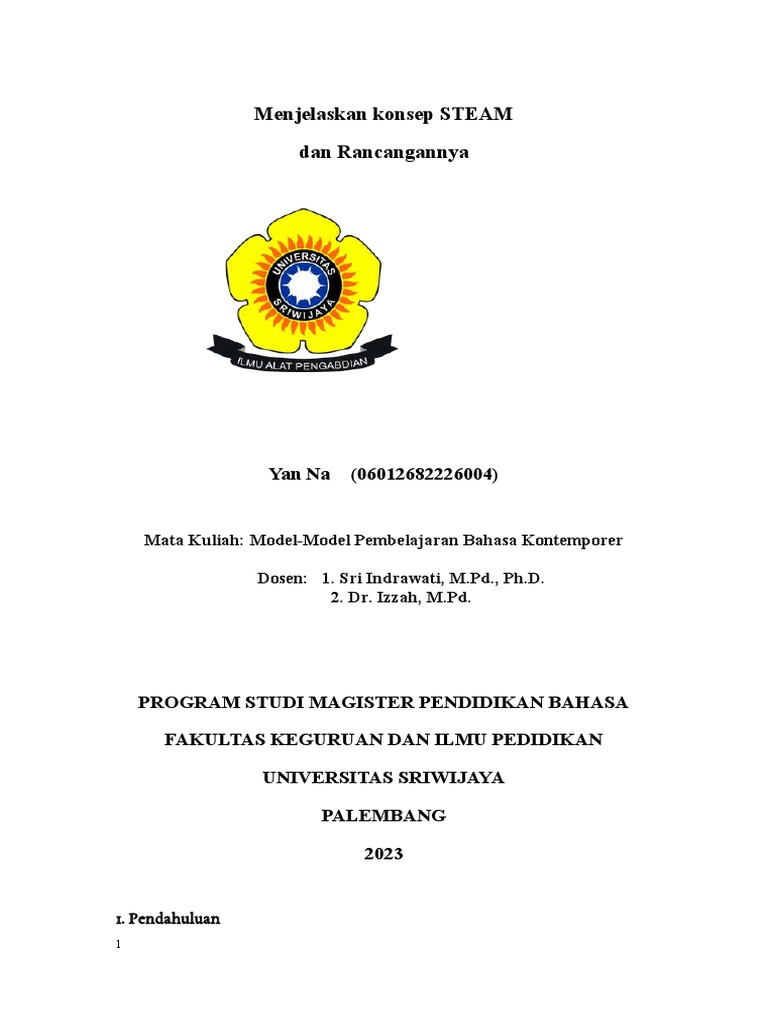 Menjelaskan Konsep STEAM Dan Rancangannya | PDF