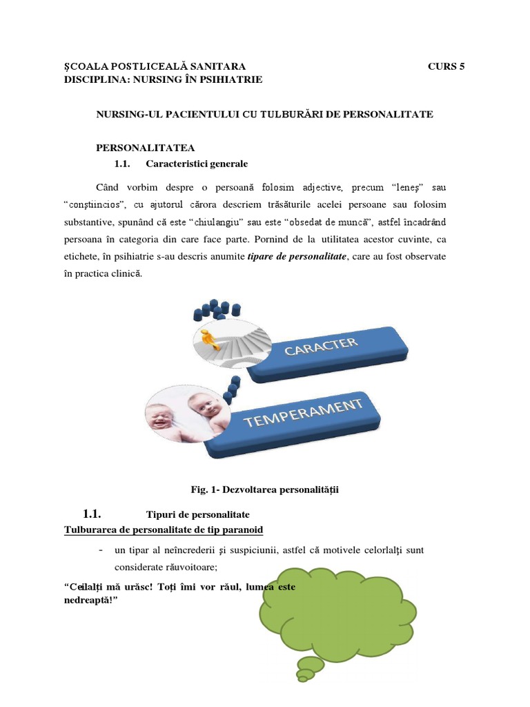 Curs 5. Tulbur (Ri de Personalitate | PDF