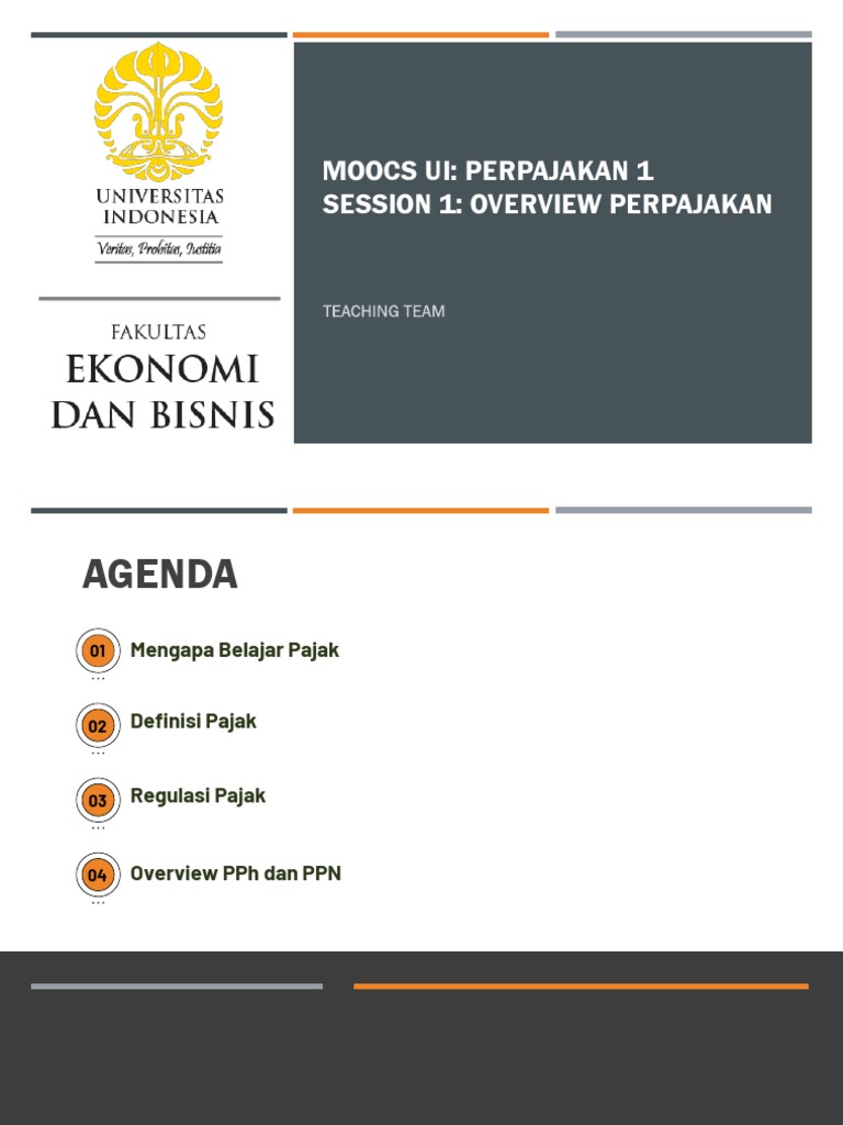 MOOC Perpajakan 1 - Sesi 1 - Overview Perpajakan | PDF