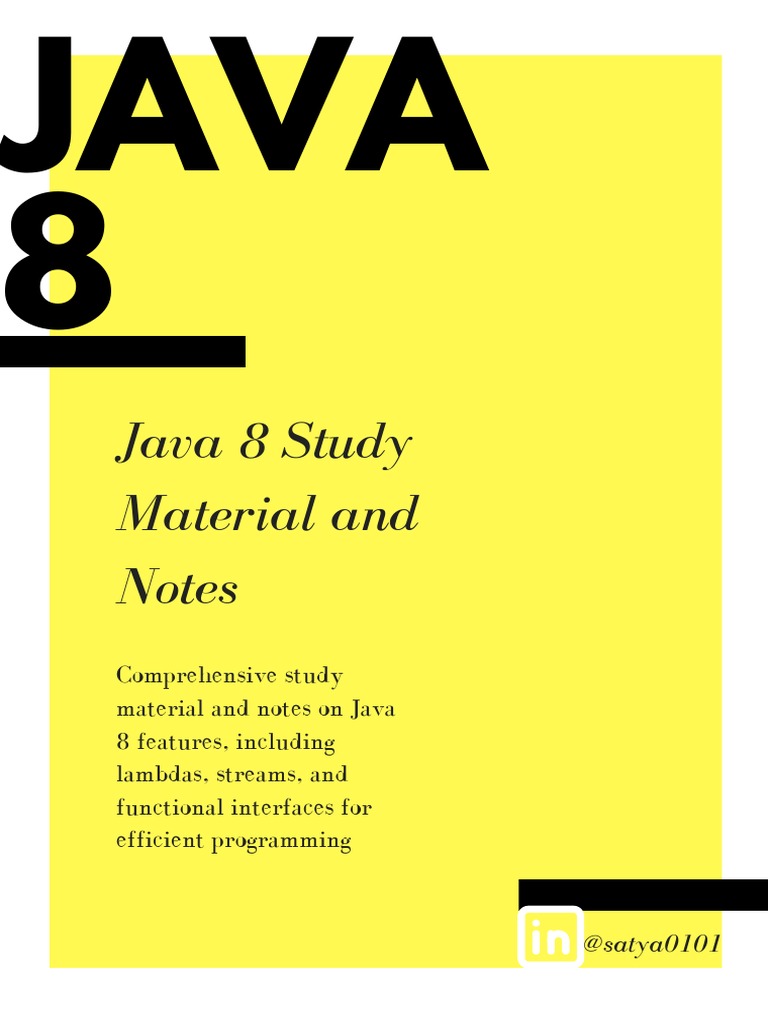 Java 8 Notes And Enhancements Pdf Method Computer Programming Anonymous Function