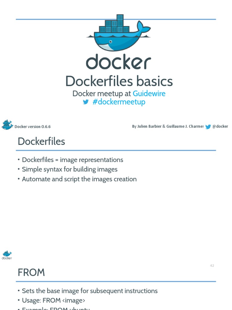 Dockerfiles Basics: Docker Meetup at | PDF | Free Content | System Software Dockerfiles Basics: Docker Meetup at | PDF | Free Content | System Software