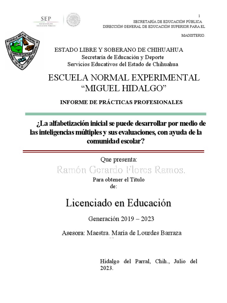 Documento de Titulación Informe - IM. | PDF | Aprendizaje | Evaluación