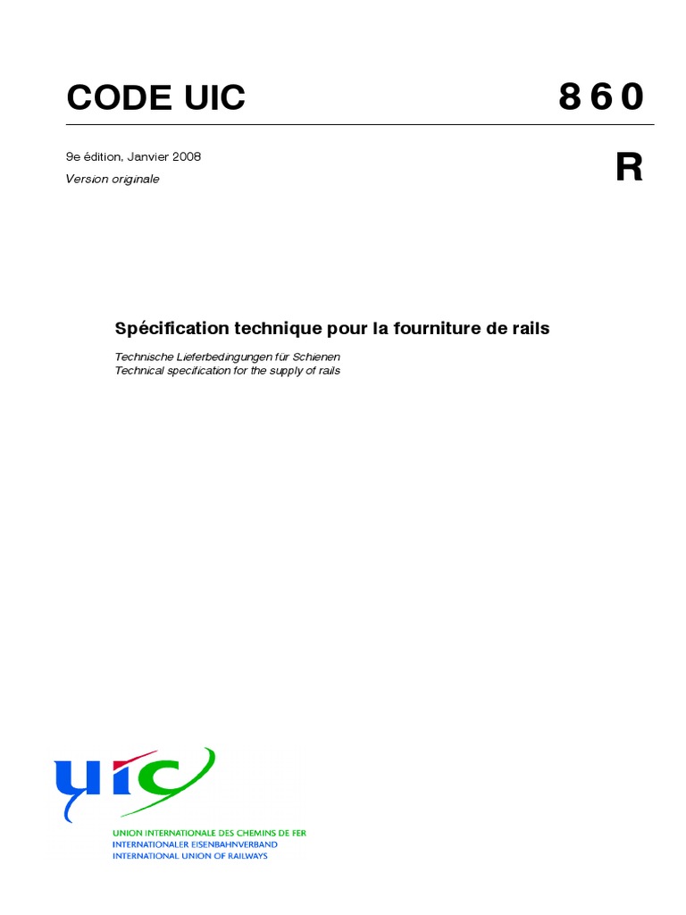 Uic 860 | PDF