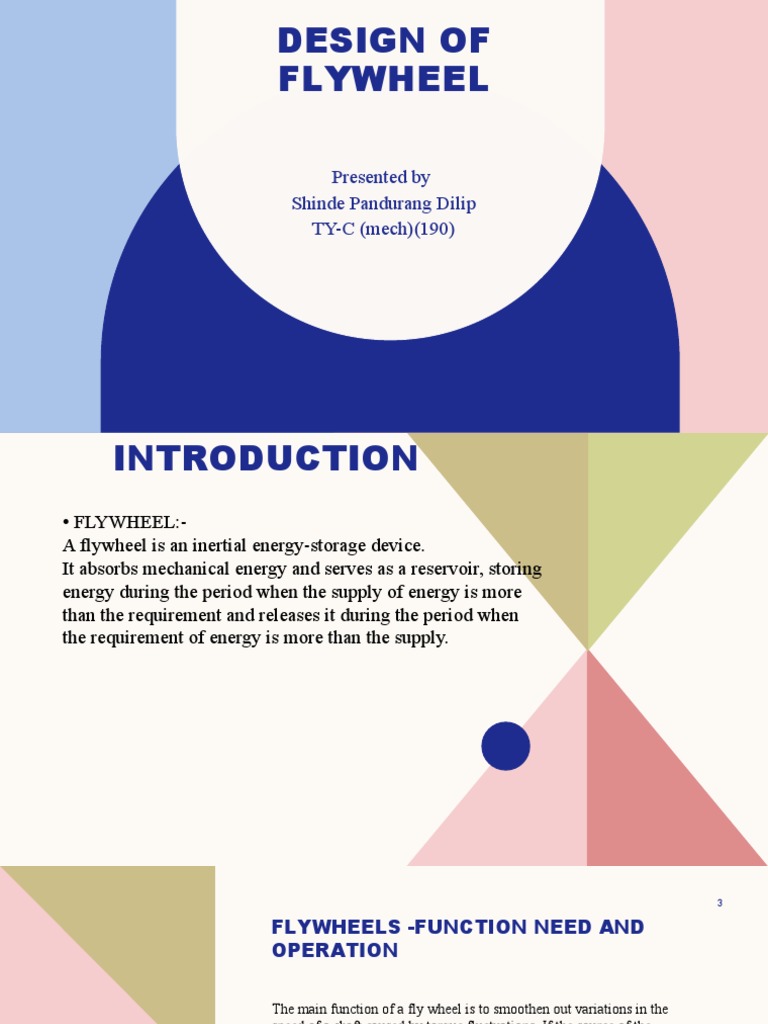 Presentation Title Design of Flywheel | PDF | Mechanical Engineering ...