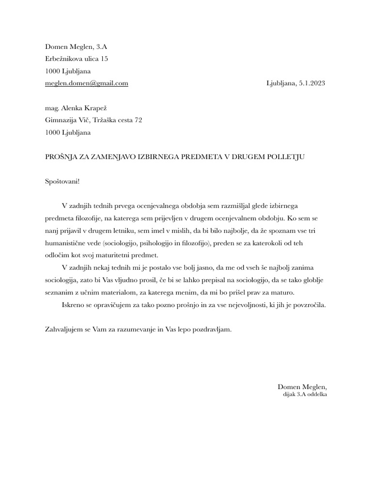 Prošnja | PDF
