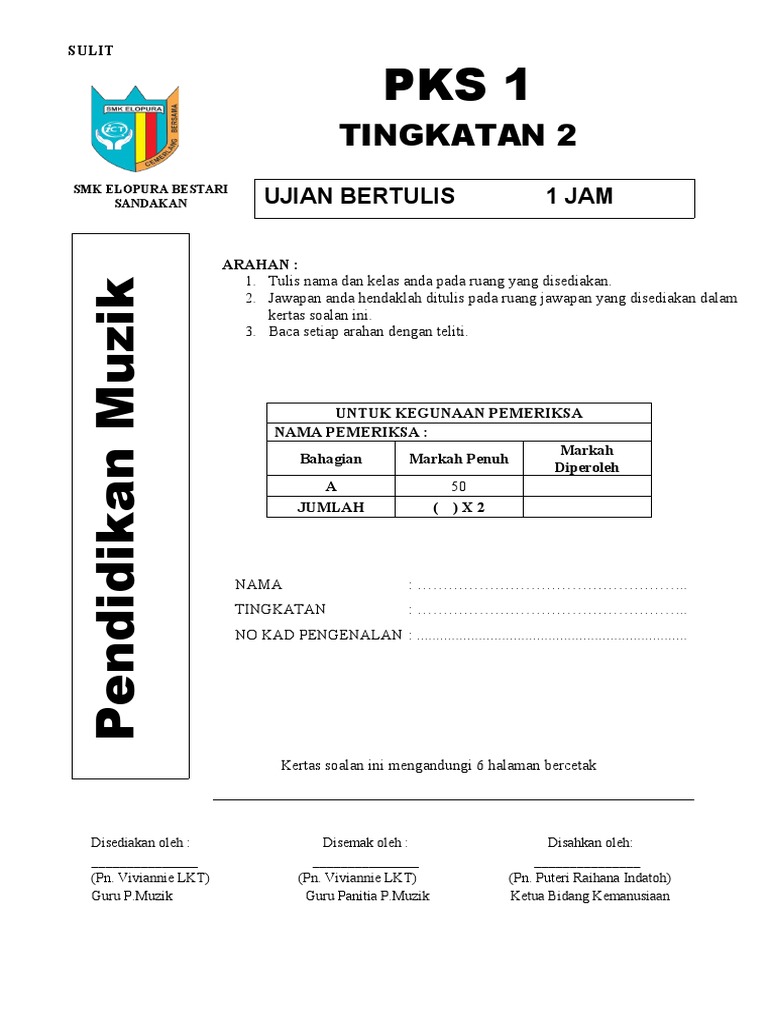 PKS 1 T2 Muka Depan | PDF