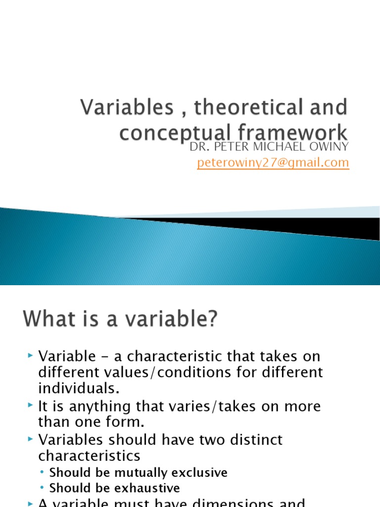 Omp Virables, Theoretical & Conceptual Framework | PDF | Theory ...