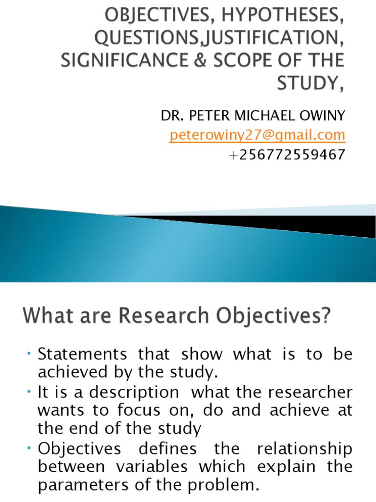OMP Research Objectives & Questions | PDF | Hypothesis | Observation