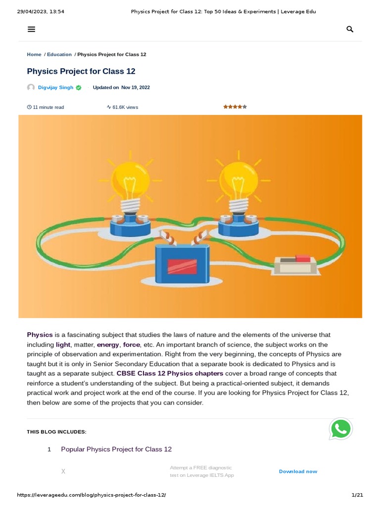 Physics Project For Class 12 | PDF | Rectifier | Capacitor